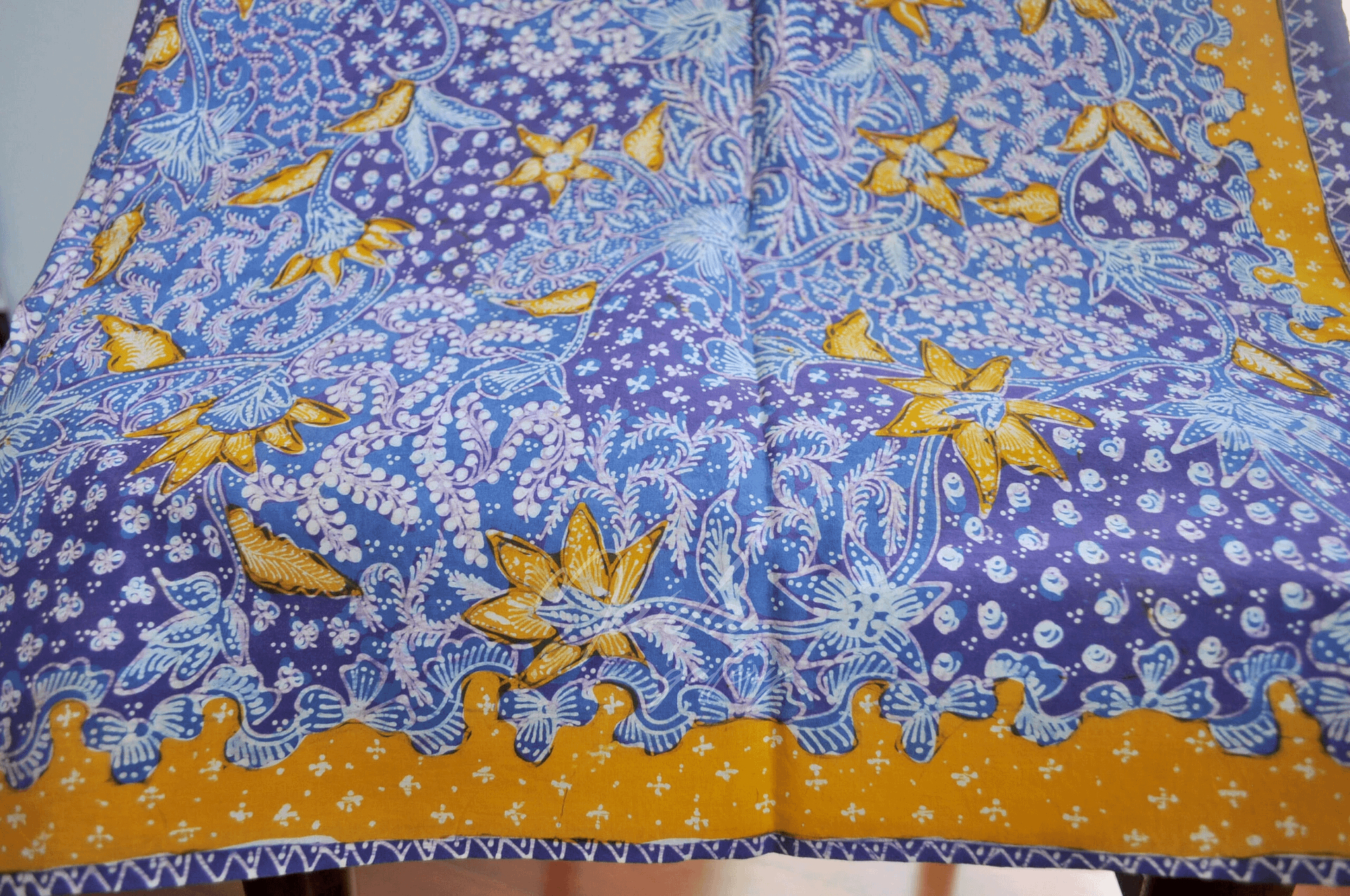 Purple-Yellow Batik Fabric - Maidagallery